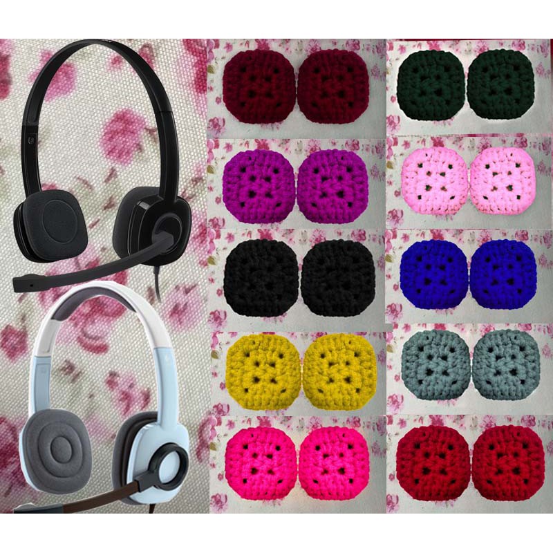 Crochet Headset cover Logitech H150 H250 with Mic cover | Shopee ...