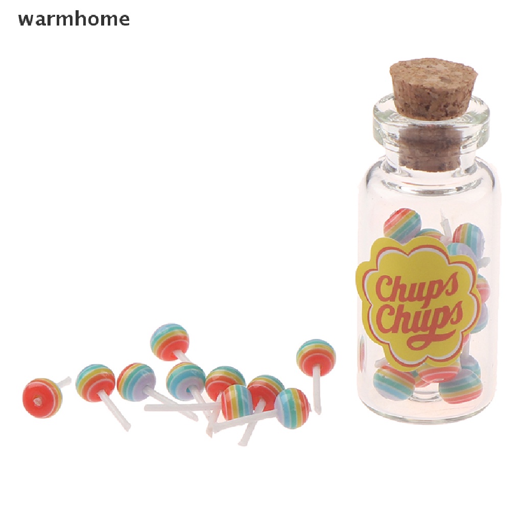 WHPH 1/12 Dollhouse Miniature Food Dessert Sugar Lollipops With Case ...