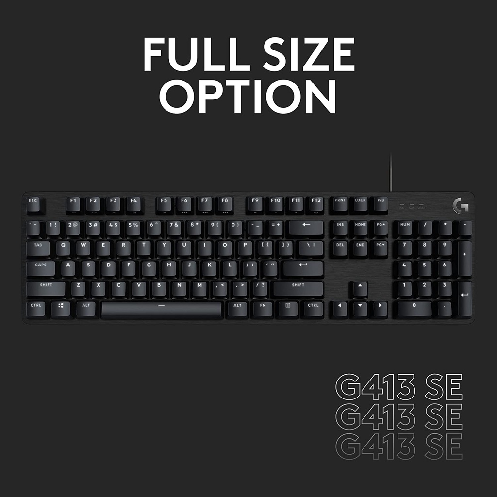 Logitech G413 Tenkeyless SE Backlit Anti-Ghosting Mechanical Gaming Keyboard ( Tactile Switches ...