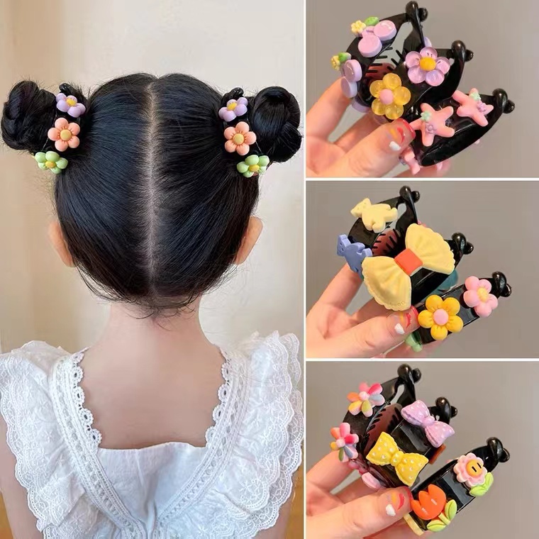 Children's Ponytail Hair Clip Lazy Hair Clamps New Style Girl Ball Head ...