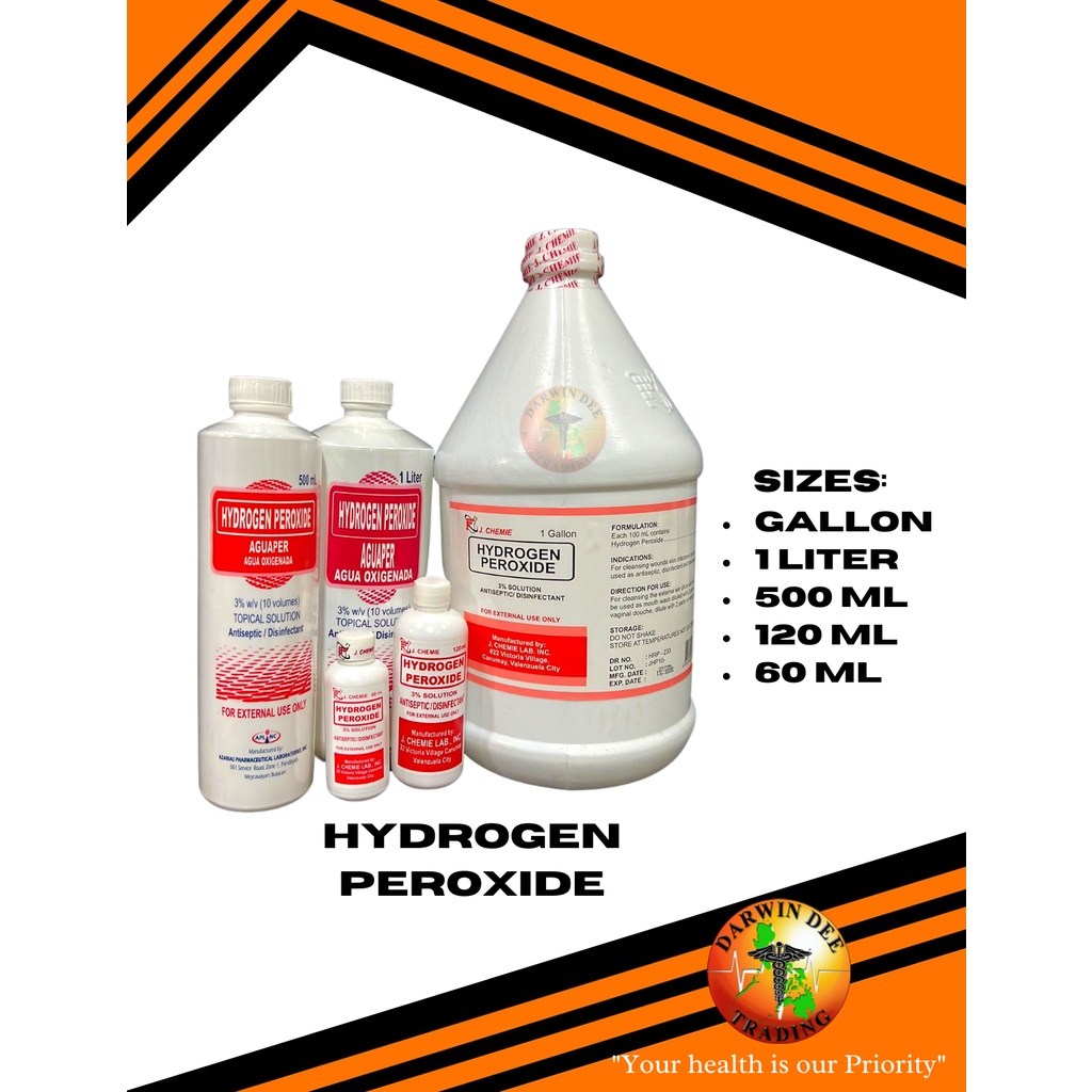 HYDROGEN PEROXIDE (AVAILABLE DIFFERENT SIZES) | Shopee Philippines