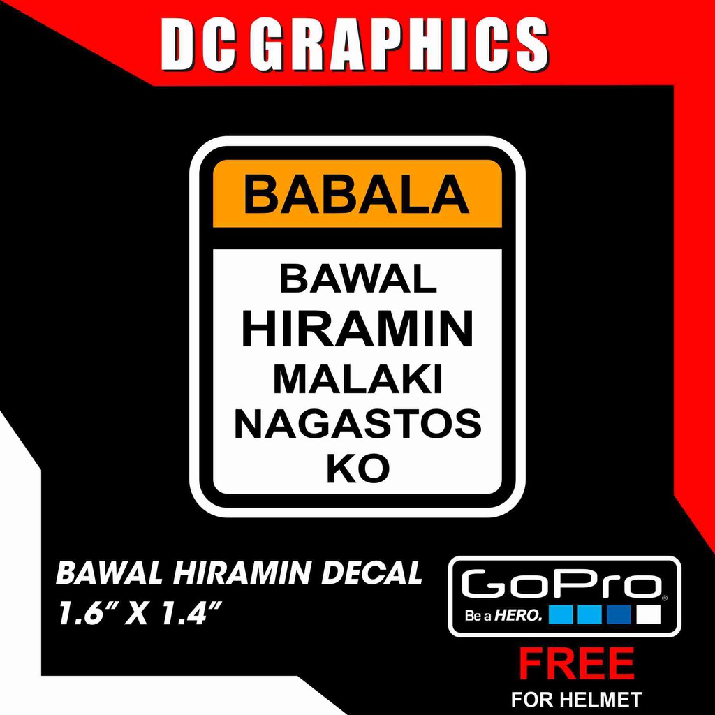 BAWAL HIRAMIN DECAL/STICKER | Shopee Philippines