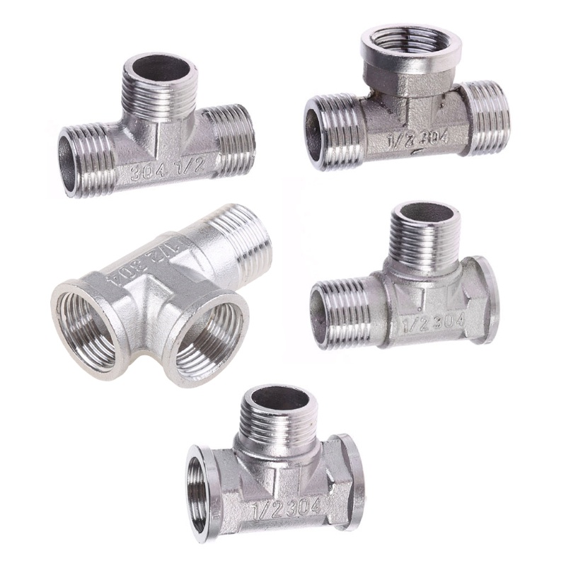 SPT Toilet 304 Copper T Adapter G1/2" T-Valve Diverter Valve Three-way ...
