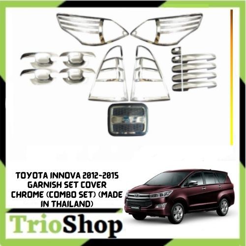 Toyota Innova 2012-2015 Garnish set cover chrome (Combo set) (Made in ...