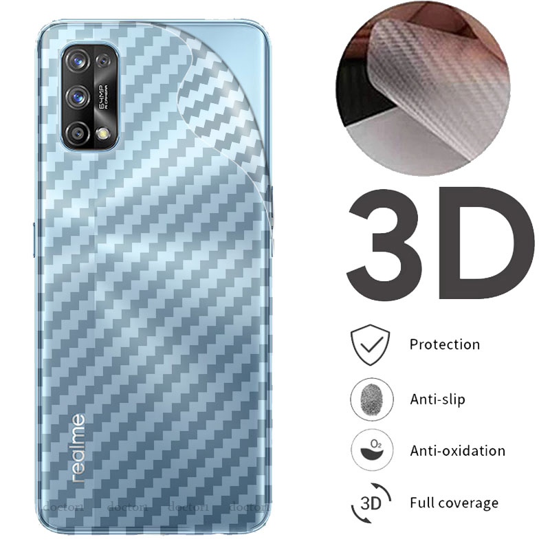 Realme 9 9i 8 7 6 5 3 X2 GT NEO 3T Pro 8i 7i 6i 5i 5s XT 4G 5G 2022 Carbon Fiber Sticker Back ...