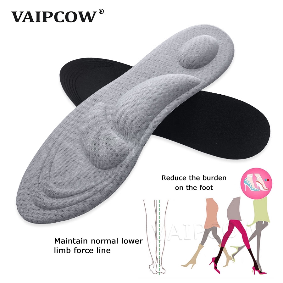 4D Men and Women Universal Sole Flat Insole Flat Foot Insole Support ...