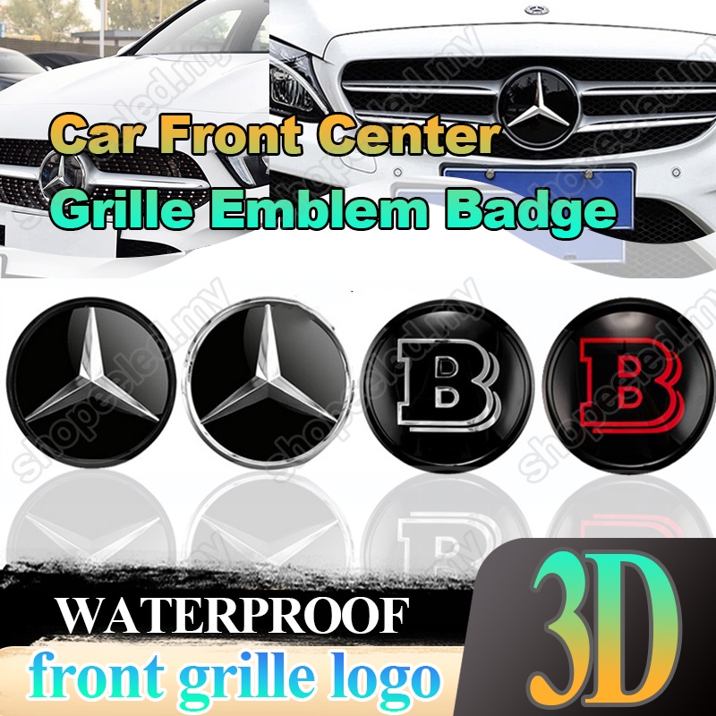 Car Front Center Grille Emblem Badge Decal for Mercedes Benz W156 W204 ...