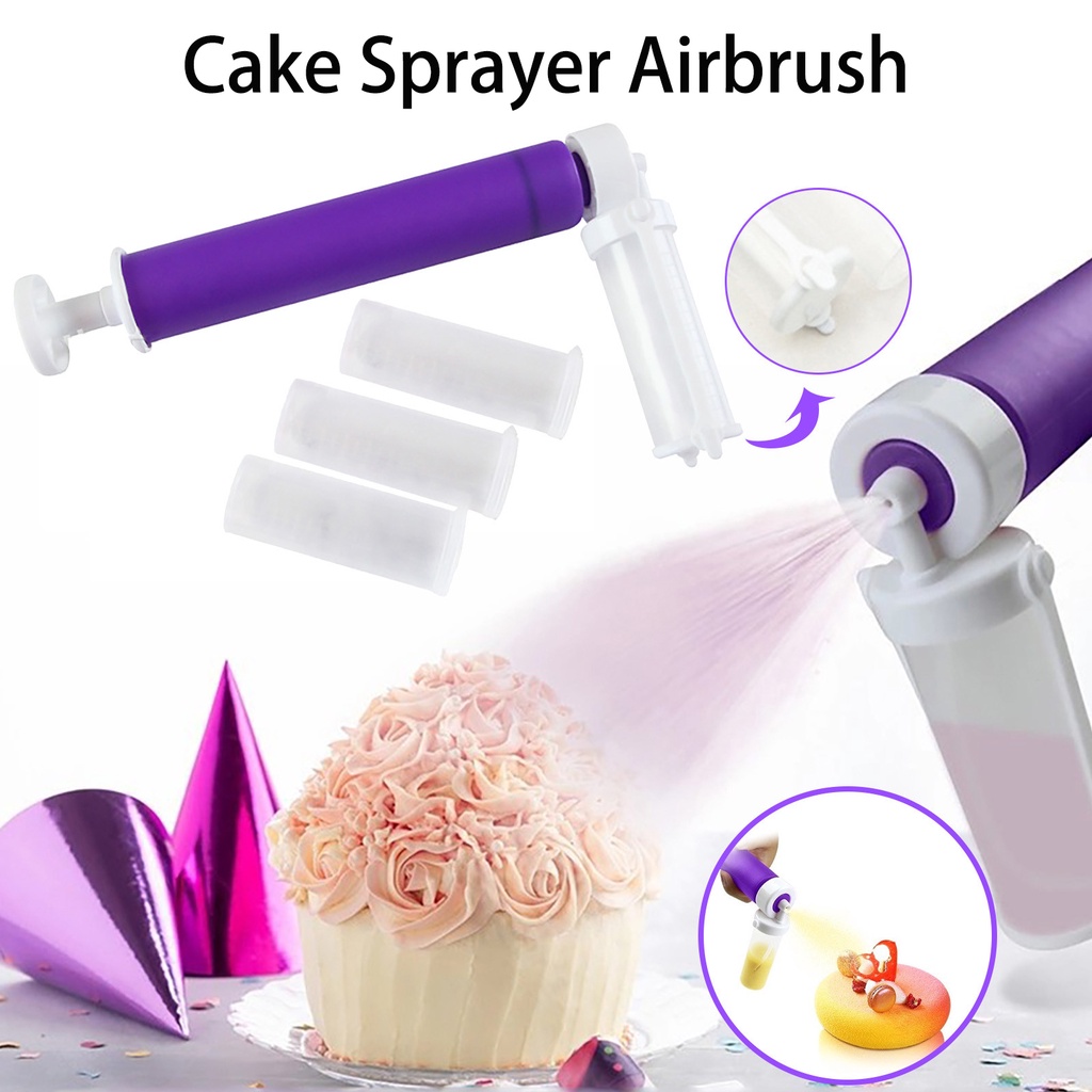 Cake Sprayer Airbrush Manual Reusable Cake Coloring Sprayer | Shopee ...