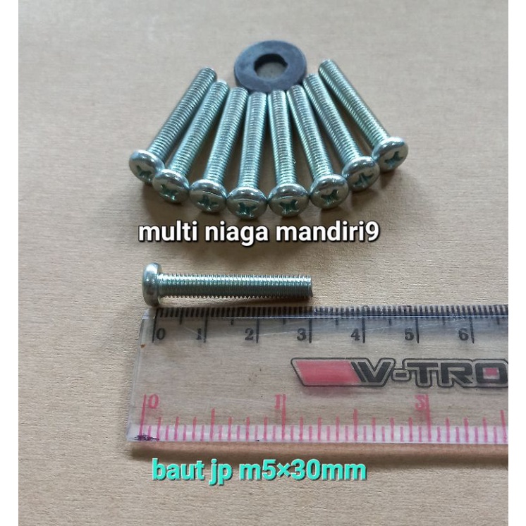 MESIN PUTIH Screw bolts/machine bolts/jp bolts m5×30mm/length 3cm round ...