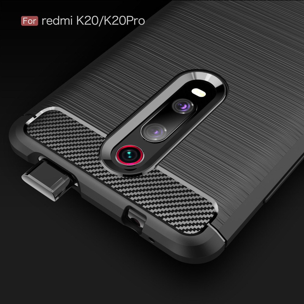 Xiaomi Redmi K20 Pro Mi 9T Pro Soft Carbon Fiber Shockproof Slim Back ...