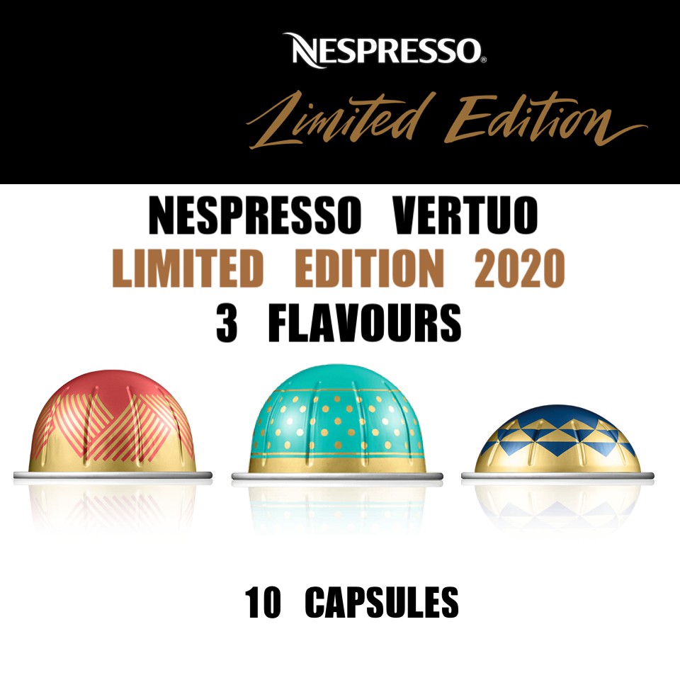NESPRESSO Vertuo Limited Edition Coffee Capsules (3 Flavors) - 10 ...