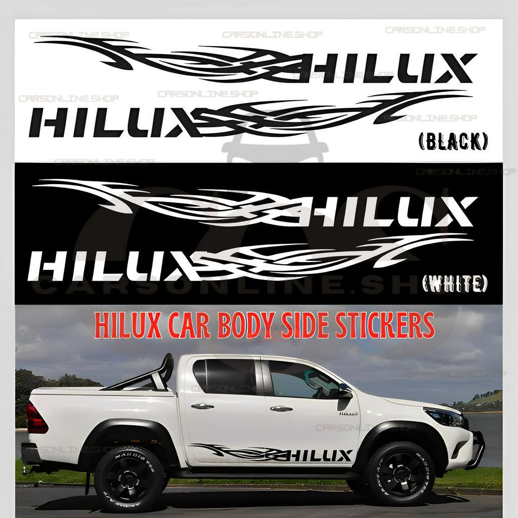COS 2Pcs HILUX Car Body Side Sticker Truck Decal Vinyl Flame Sticker ...