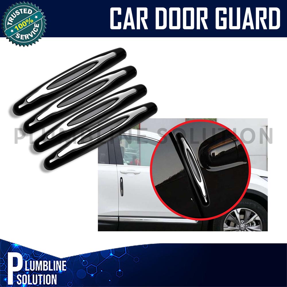 Black 4 Pieces/pack Car Door Guard Sticker Protector Anti-Scratch ...