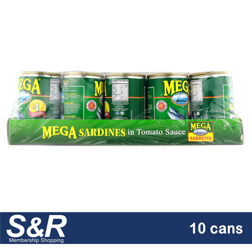 Mega Sardines in Tomato Sauce 10 x 155g | Shopee Philippines
