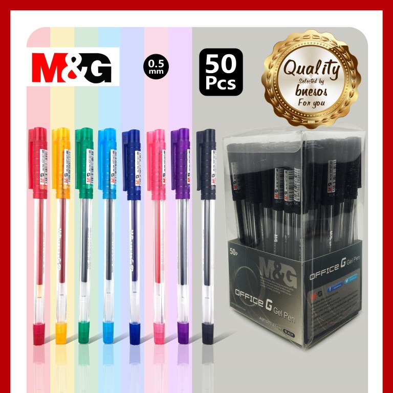 bnesos Stationary School Supplies M&G Office G Gel Pen 8Colors 0.5mm ...