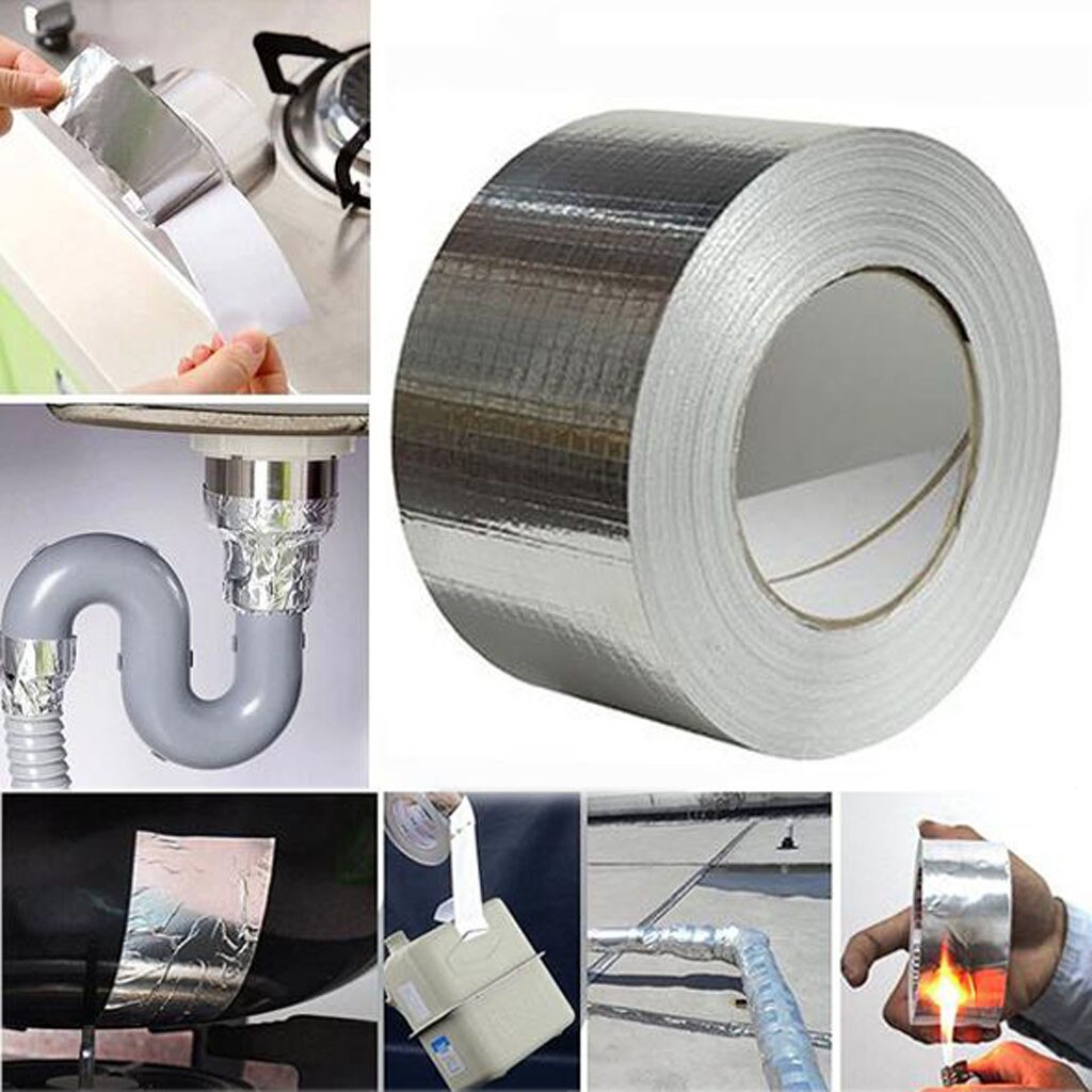 Lakban Alumunium Penambal Talang Dak Pipa Bocor 10 cm x 5 M - Tahan ...