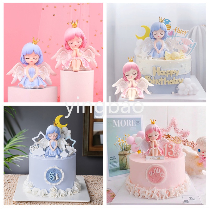 Angel Doll Cake Topper Princess Doll Toy Girl Wedding Birthday Baking ...