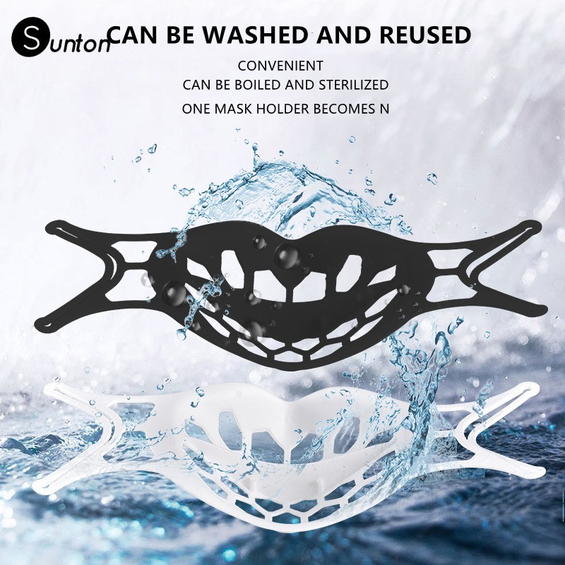 3D Face Mask Bracket Silicone Holder Inner Support Breathing Assist ...