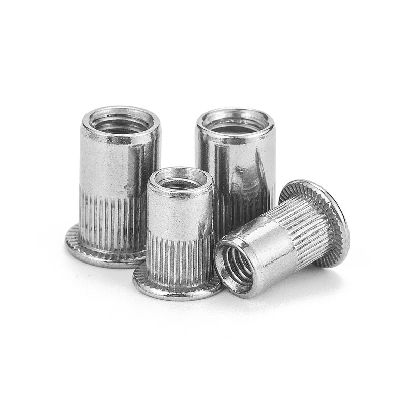 NINDEJIN 2-30Pcs Flat Head Rivet Nut Stainless Steel M3 M4 M5 M6 M8 M10 ...