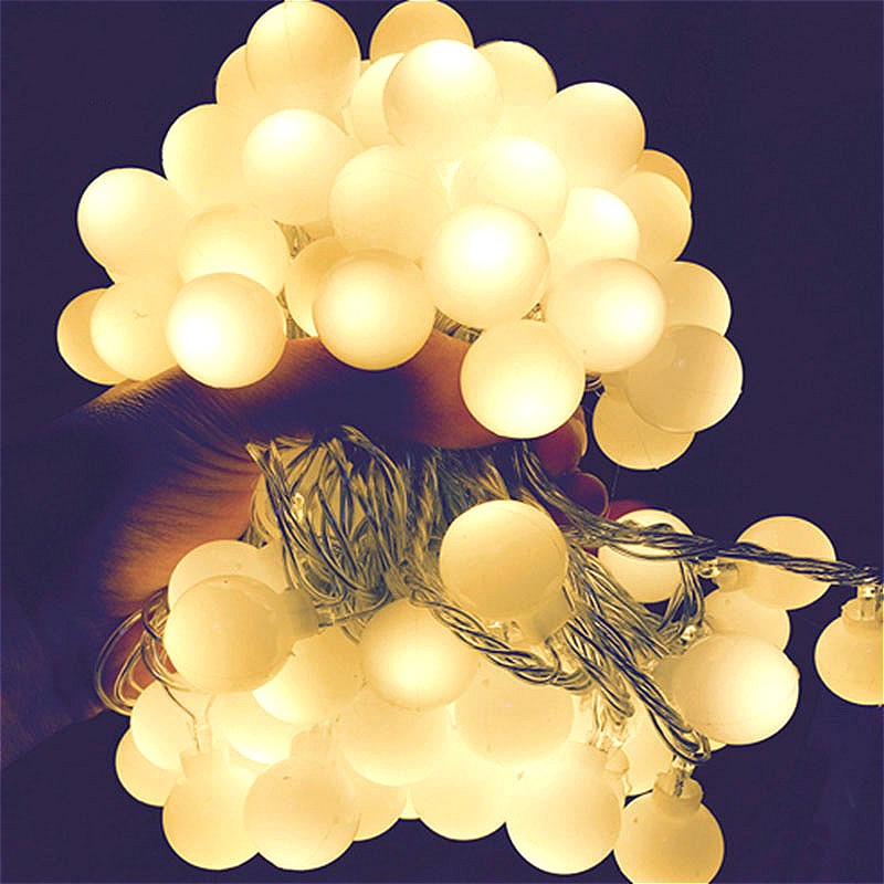 50LED Ball String Fairy Light / Waterproof Ball Fairy Lights /Battery ...