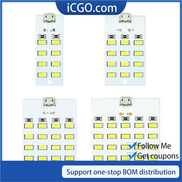 1PCS high quality 5730 smd 5V 430mA~470mA White Mirco Usb 5730 LED lighting panel USB mobile ...