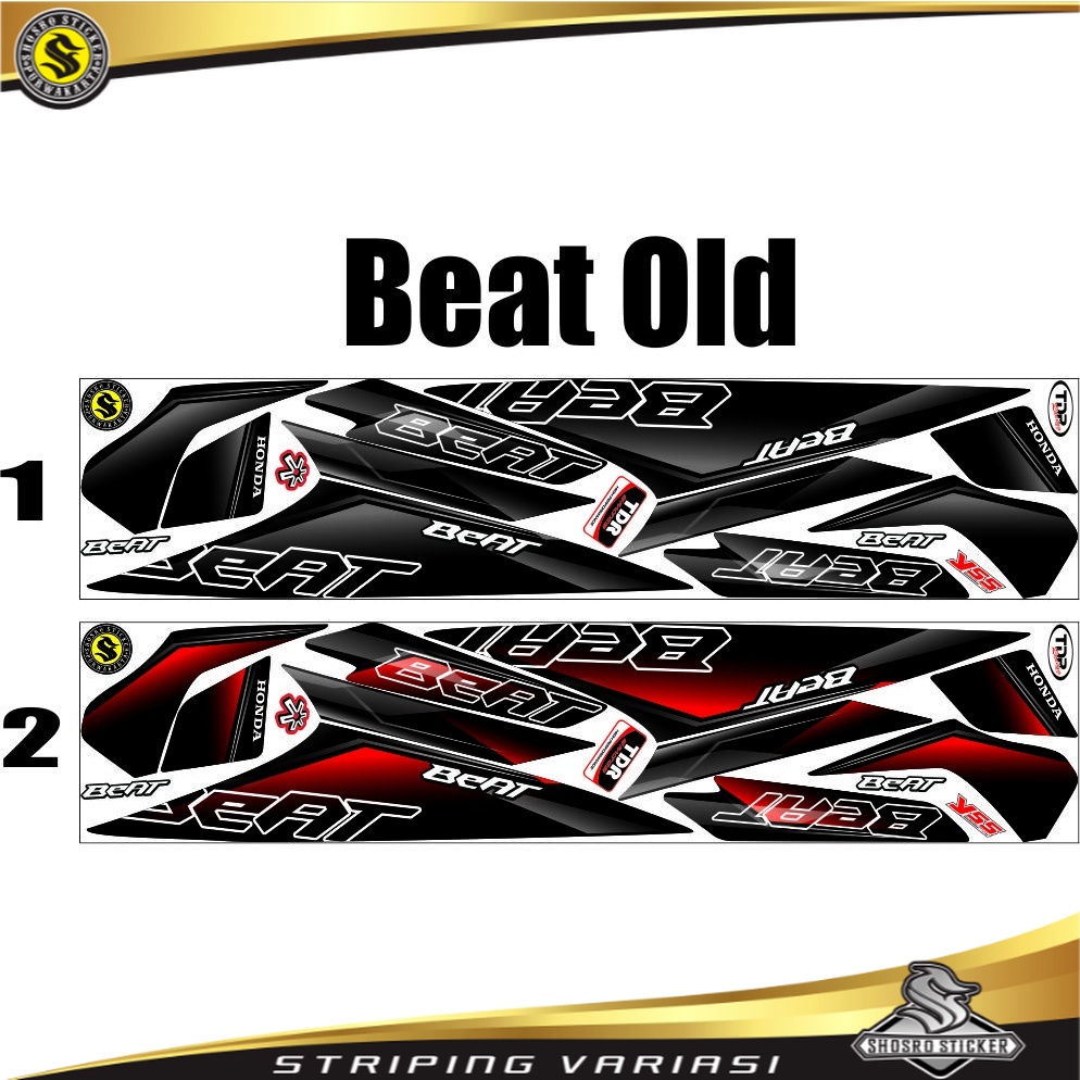 Variations Of The OLD BEAT OLD Pole STRIPING MOTIF/STICKER BEAT Carb ...