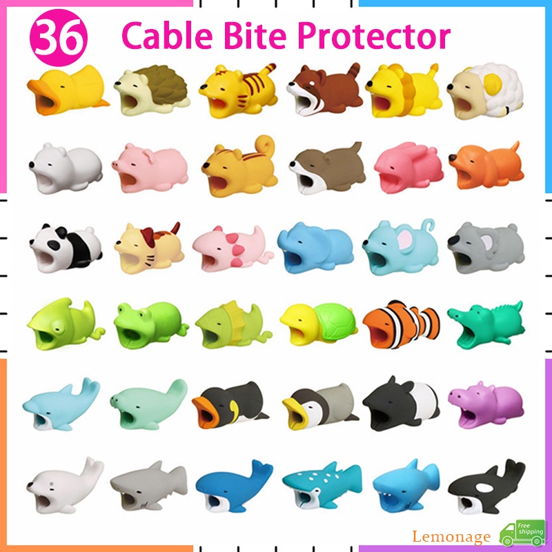 【Buy 5 Get 1 Free】1Pc Cute Animal Cable Cover Cord Protector Cable ...