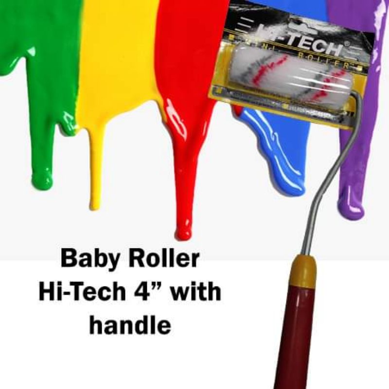 Hi-tech brand Paint roller Baby roller refill 4" cotton and foam ...