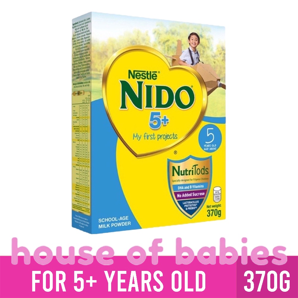 Nido 5+ 370g for Children Above 5 Years Old | Shopee Philippines