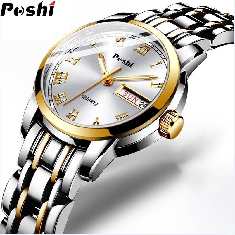 POSHI Original Ladies Watches Brand Stainless Steel Wrist Watch For ...