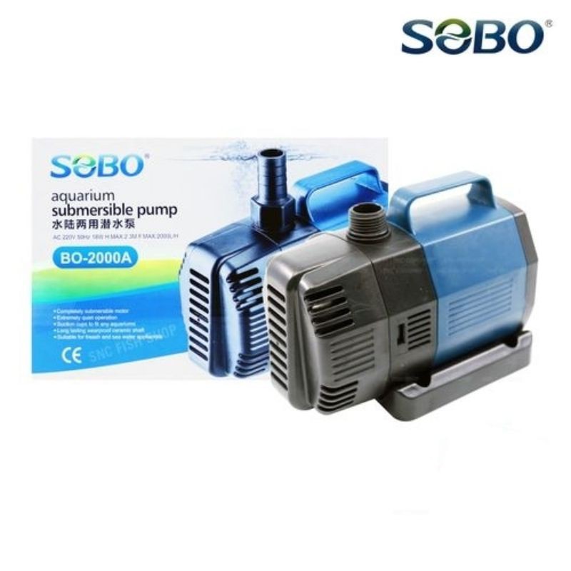 SOBO BO-2000A Aquarium Fish Tank Submersible Aquaponics Eco Water Pump ...