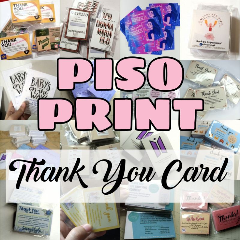 PISO PRINT THANK YOU CARD | Shopee Philippines