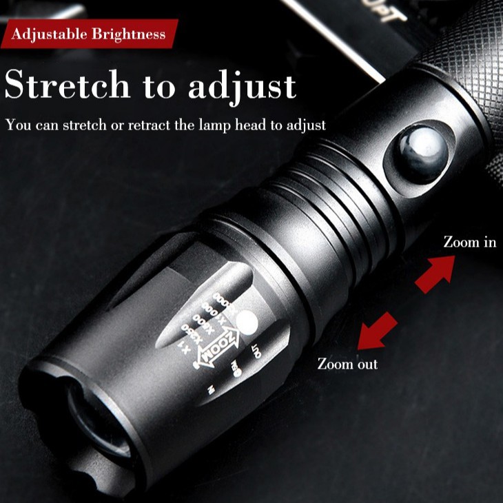 American Imported Super Bright Military Flashlight Tactical Torch ...
