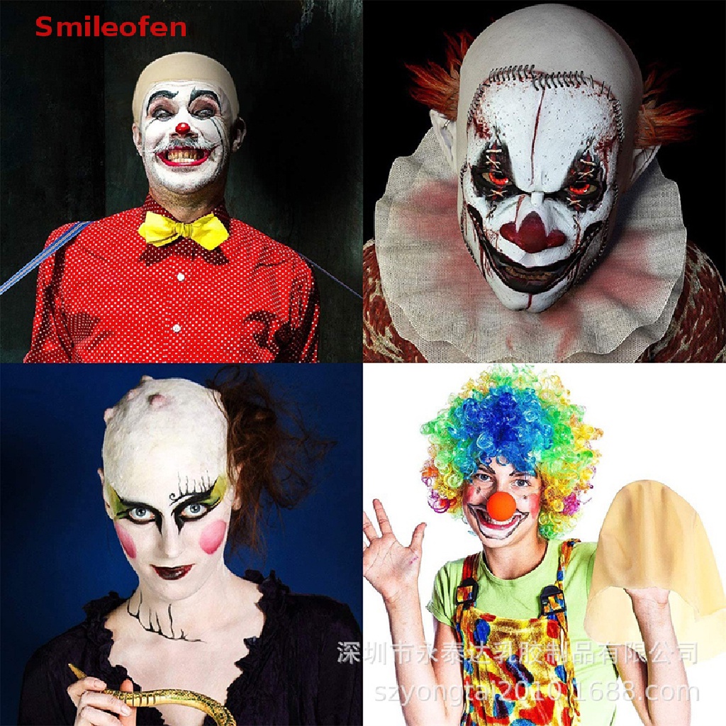 [Smileofen] Funny latex Skin Fake Bald Head Unisex Fancy film Party Wig ...