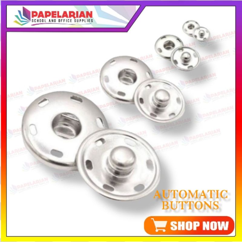 AUTOMATIC BUTTONS FOR CLOTH (6 pairs in 1 pad) | Shopee Philippines