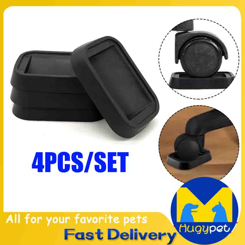 4pcs Non Skid Furniture Rubber Caster Cup Coaster Wheel Stopper Table ...