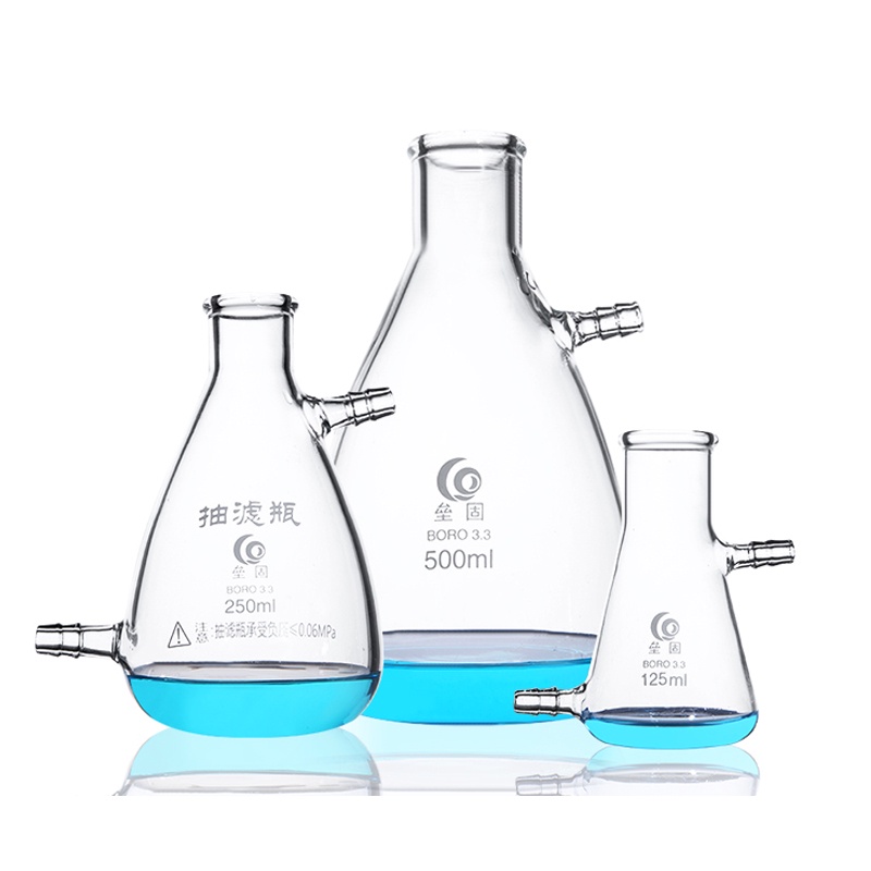 Lab Glass Suction Filter Bottles with Upper and Lower Spouts Accessory ...