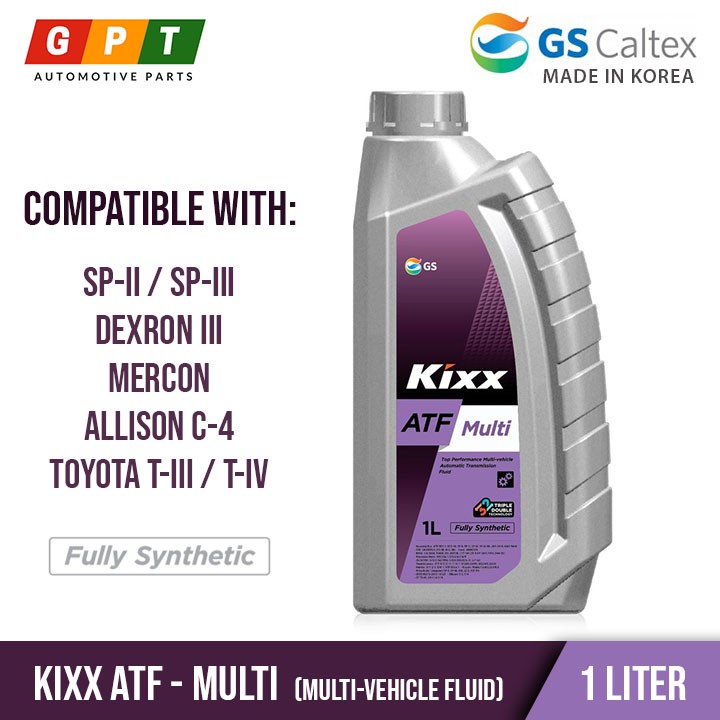 Kixx ATF Multi ( Fully Synthetic - 1 Ltr.) for SP-II, SP-III, DEXRON III, MERCON, Toyota T-III ...