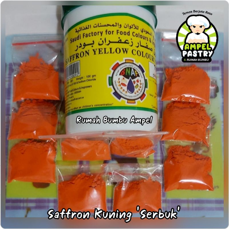 MERAH Saffron Powder 5 Grams (Yellow, Red, Orange) | Shopee Philippines