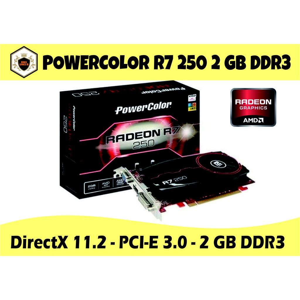 Vga Card Powercolor R7 250 2 Gb Ddr3 128 Bit Pci E | Shopee Philippines
