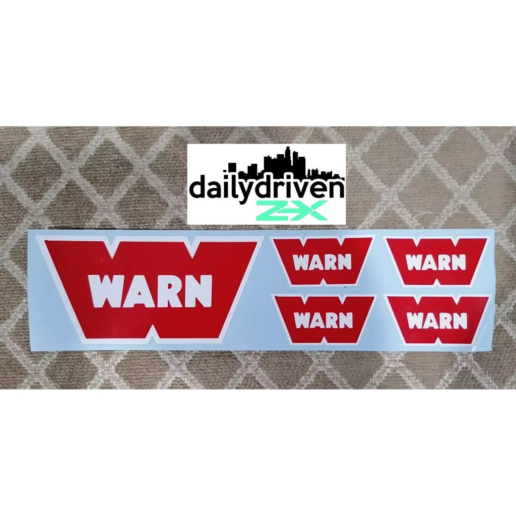 WARN WINCH USA LOGO STICKER DECAL SET | Shopee Philippines
