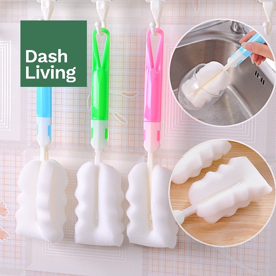 Dash Living Sponge Bottle Cleaner with Long Handle Baby Bottle Cup Wash ...