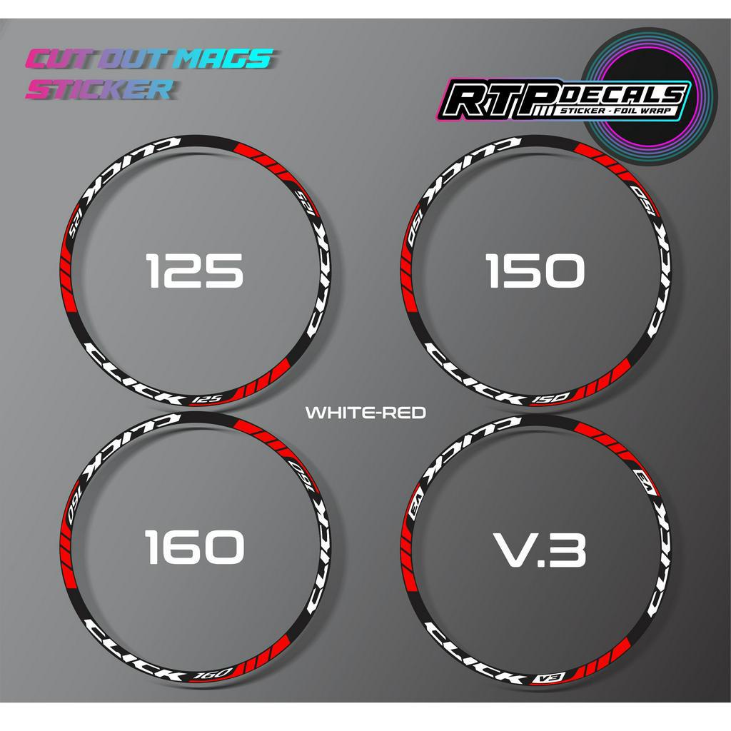 Honda Click 125/150/160 V1,V2 and V3 Compatible Mags Sticker Decals ...