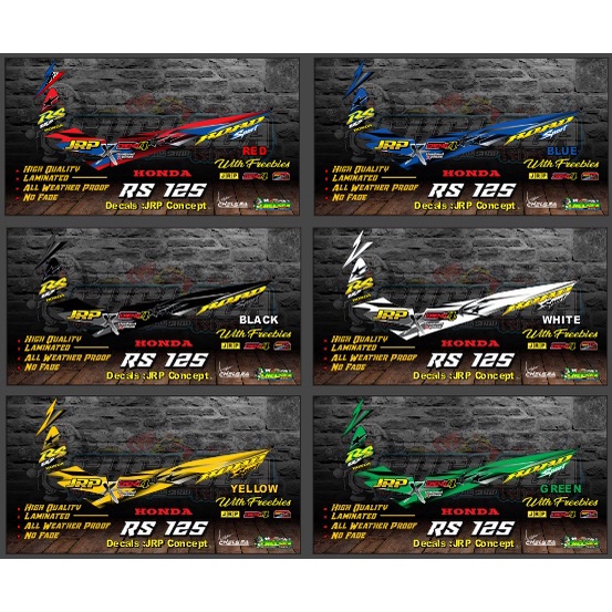 Honda RS 125 JRP Stock Decals / Stickers with freebies | Shopee Philippines