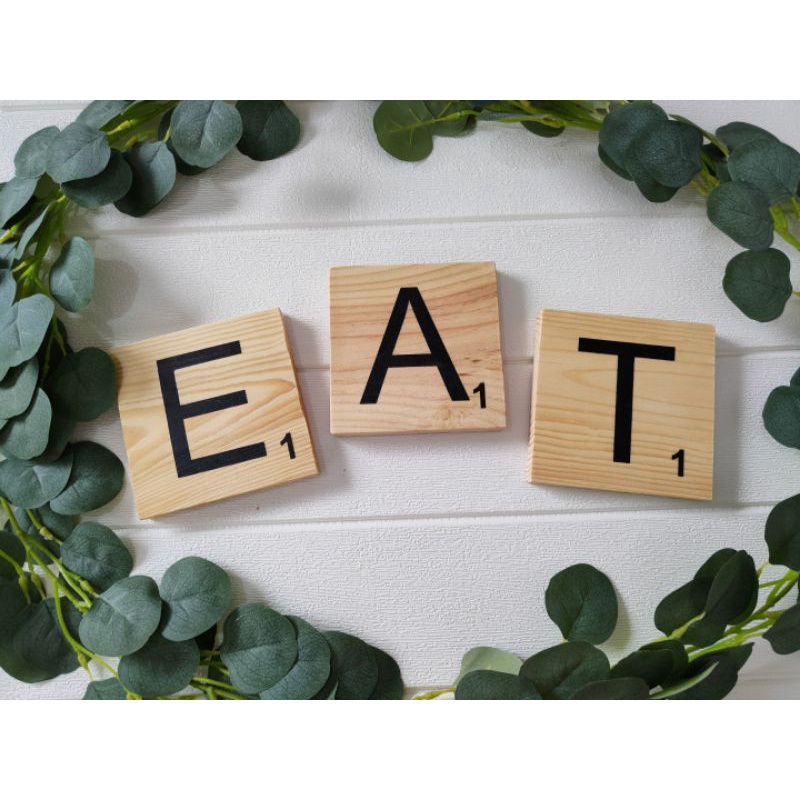 GIANT SCRABBLE LETTERS FOR YOUR GALLERY WALL NATURAL WOOD ***DM us if ...