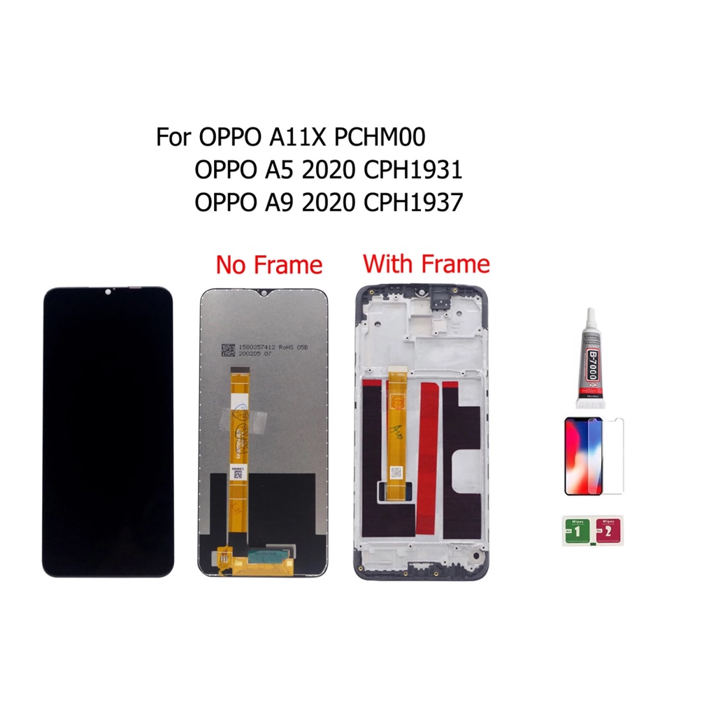 New LCD with Frame For OPPO A9 2020 A5 2020 A11X LCD Display Touch ...