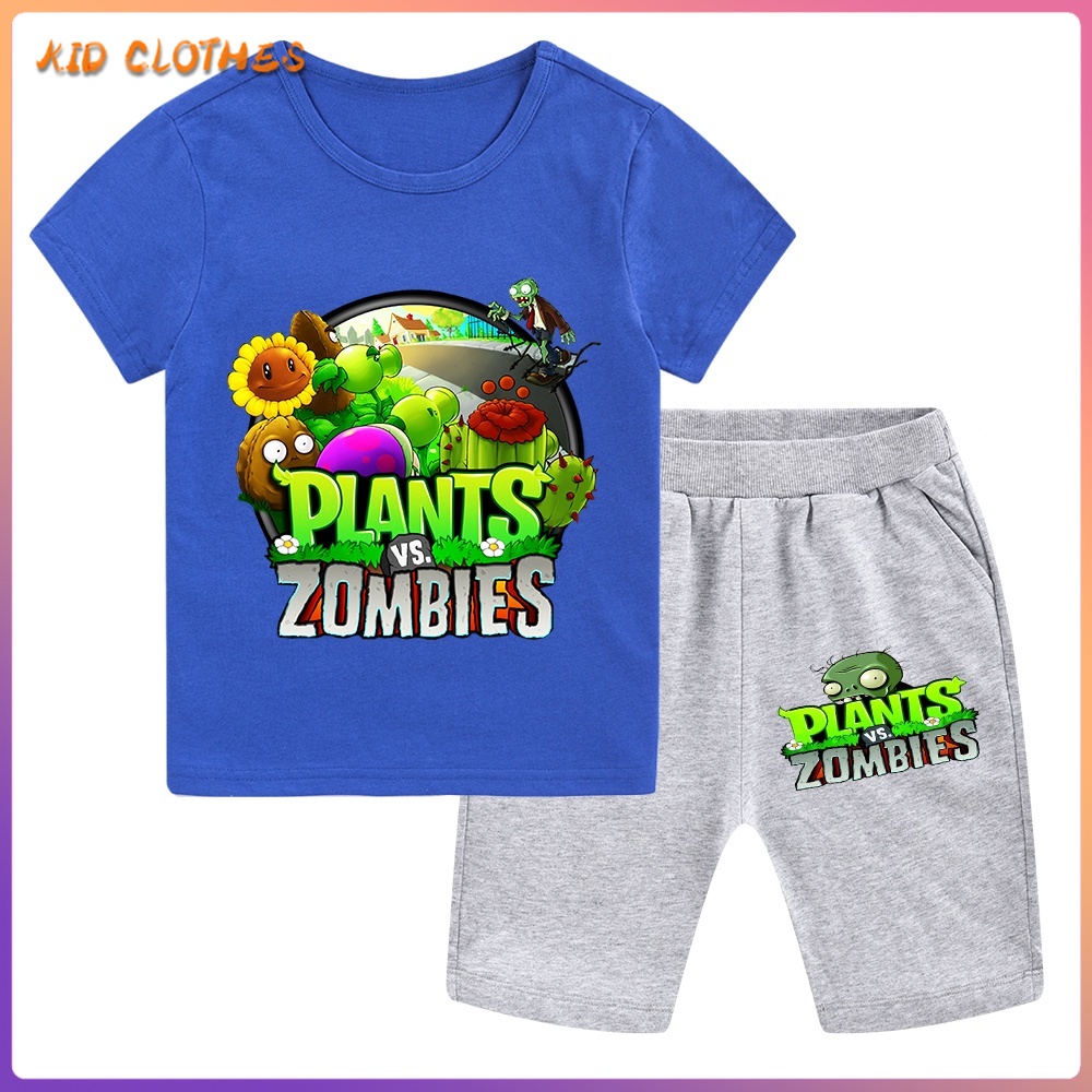 Plants Vs. Zombies Game Kids Summer Fashion Tracksuit Boys and Girls ...