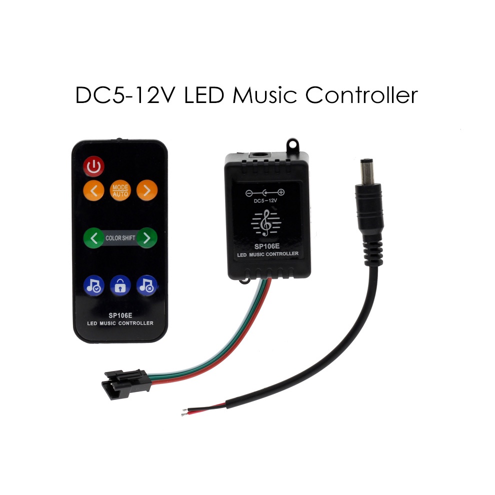 SP106E 9keys LED Music LED Controller DC5V-12V WS2811 /WS2812B /6812 ...