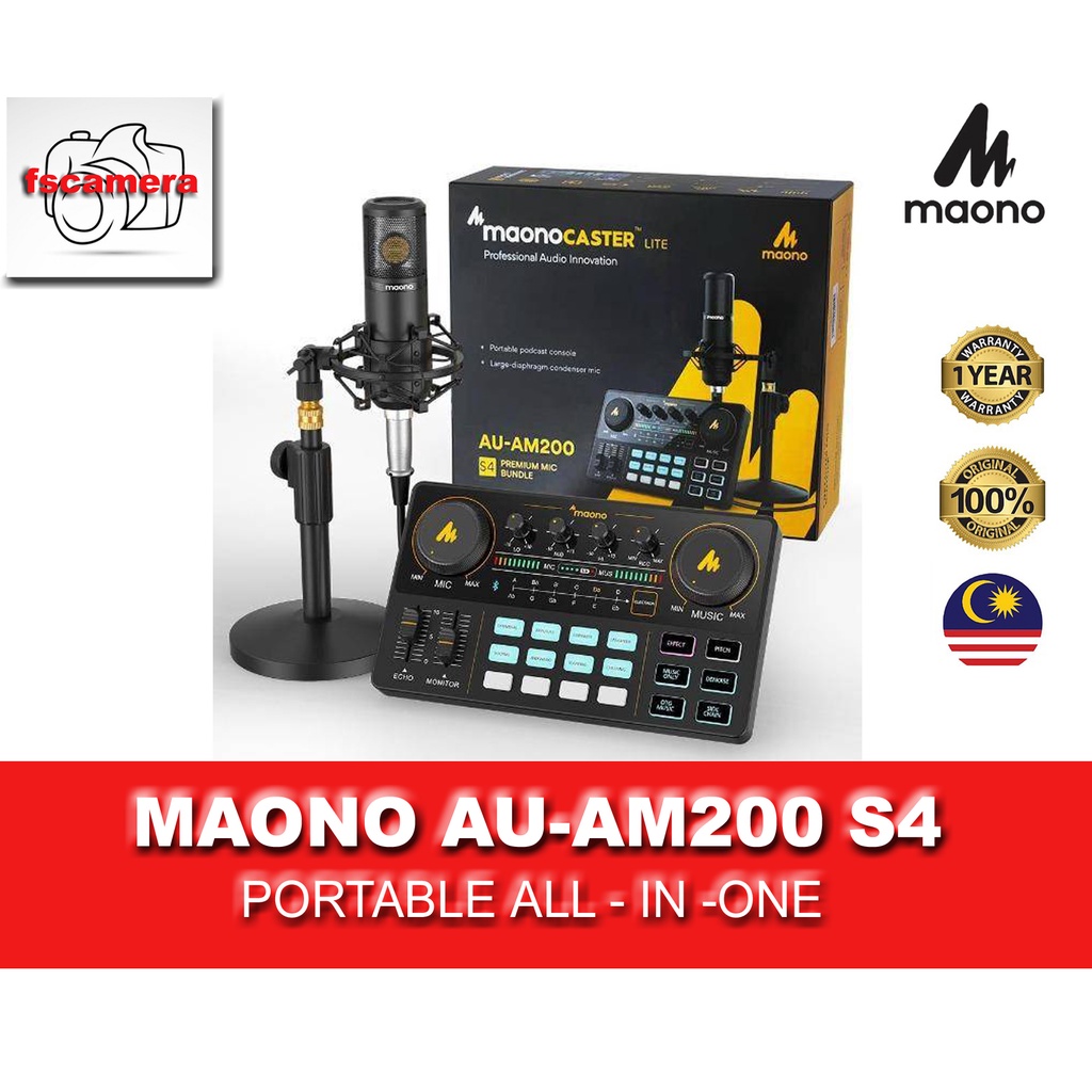 MAONO AM200S4 AUDIO MIXER WITH MICROPHONE | Shopee Philippines