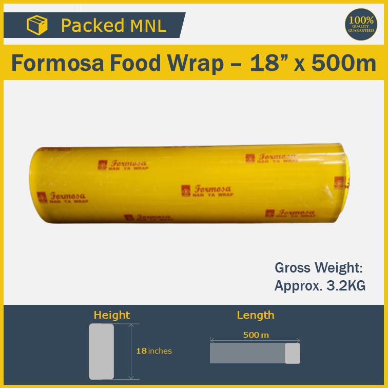 Formosa Food Wrap | Cling Wrap [18" x 500m] [Big Size] - Packed Manila ...